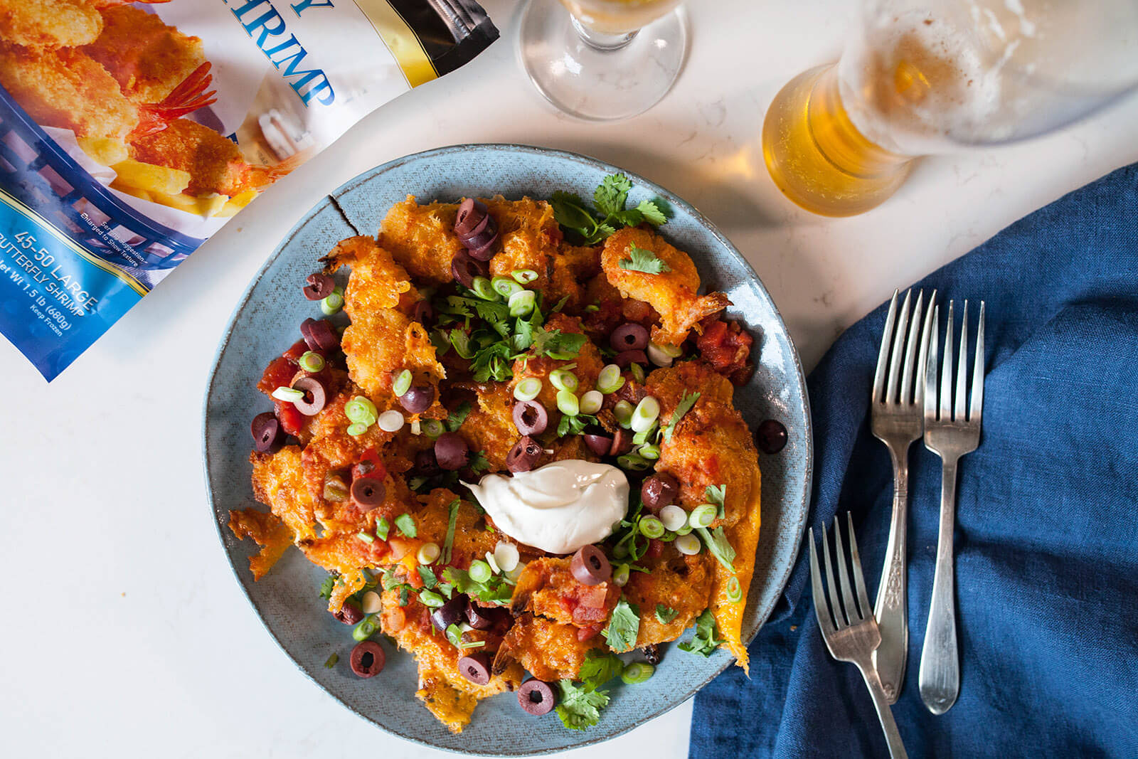 Crunchy Breaded Shrimp Nachos - Aqua Star