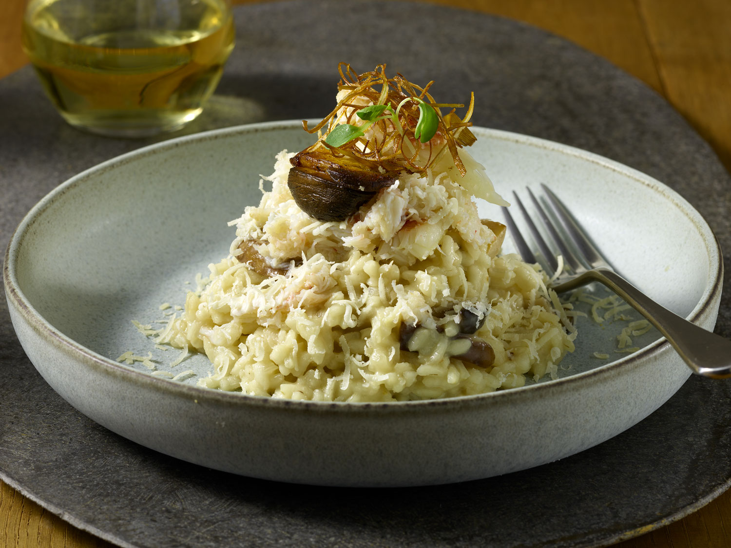 Crab Mushroom Risotto - Aqua Star
